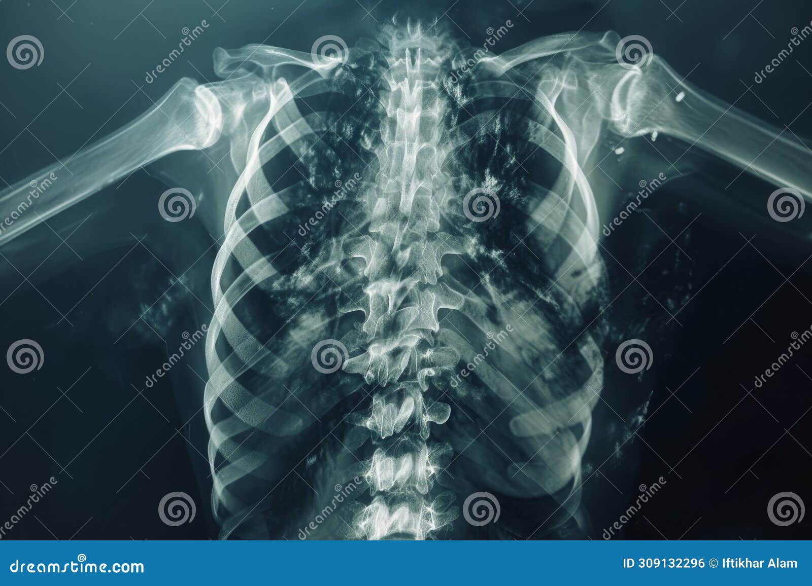 This X-ray Image Shows a Detailed View of a Persons Back, Revealing the ...