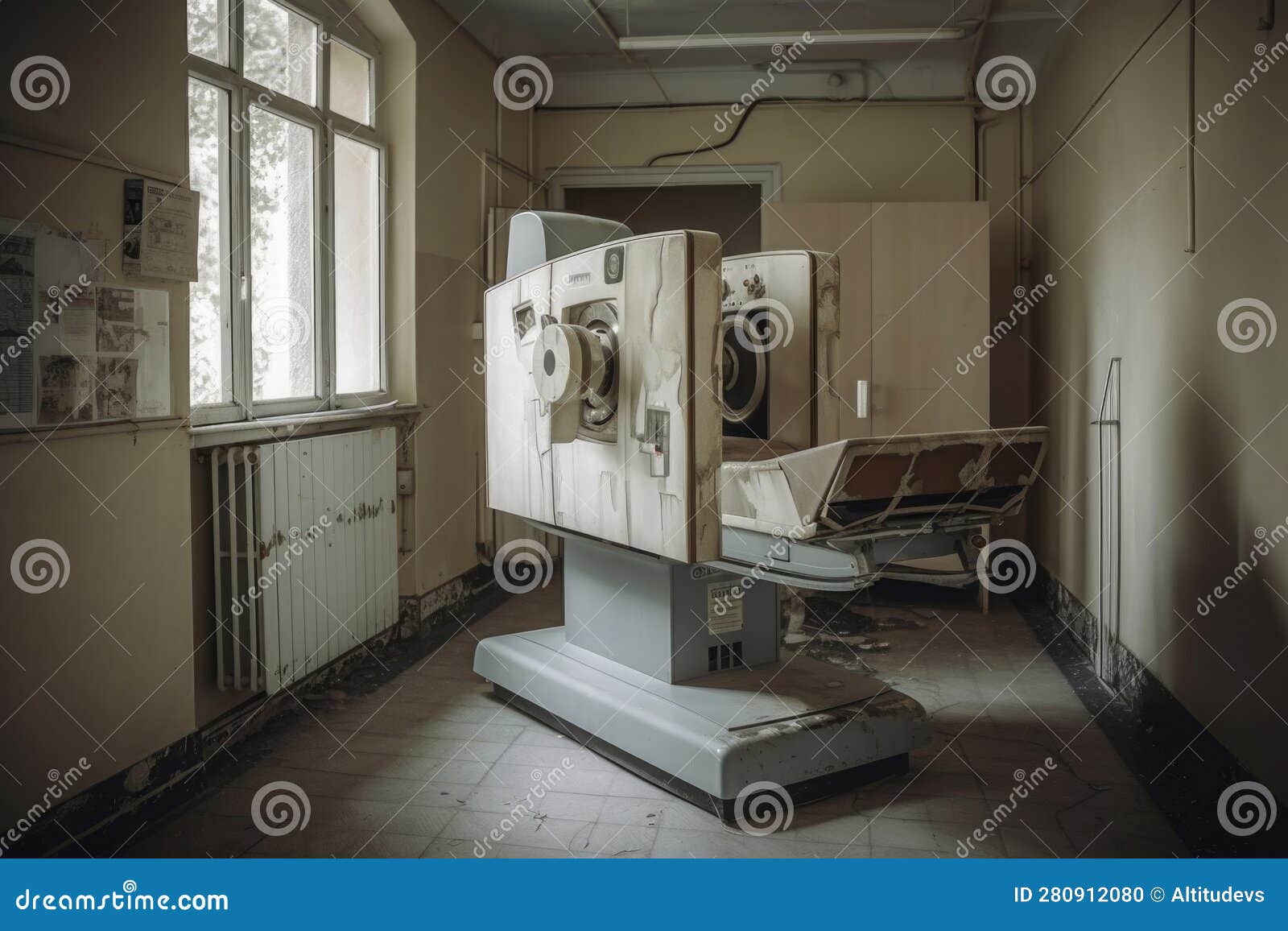 X-ray Machine, with the Bones and Internal of a Cat Visible on the ...