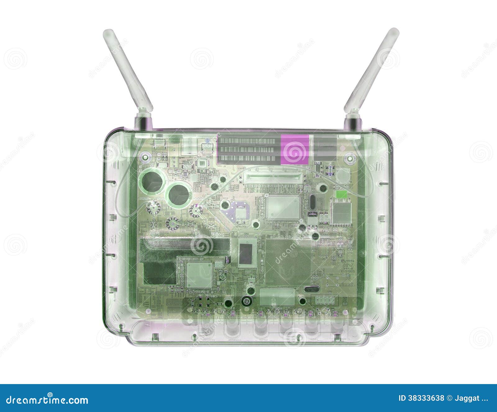 Internal Wi-fi Router On A White Royalty-Free Stock Photography ...