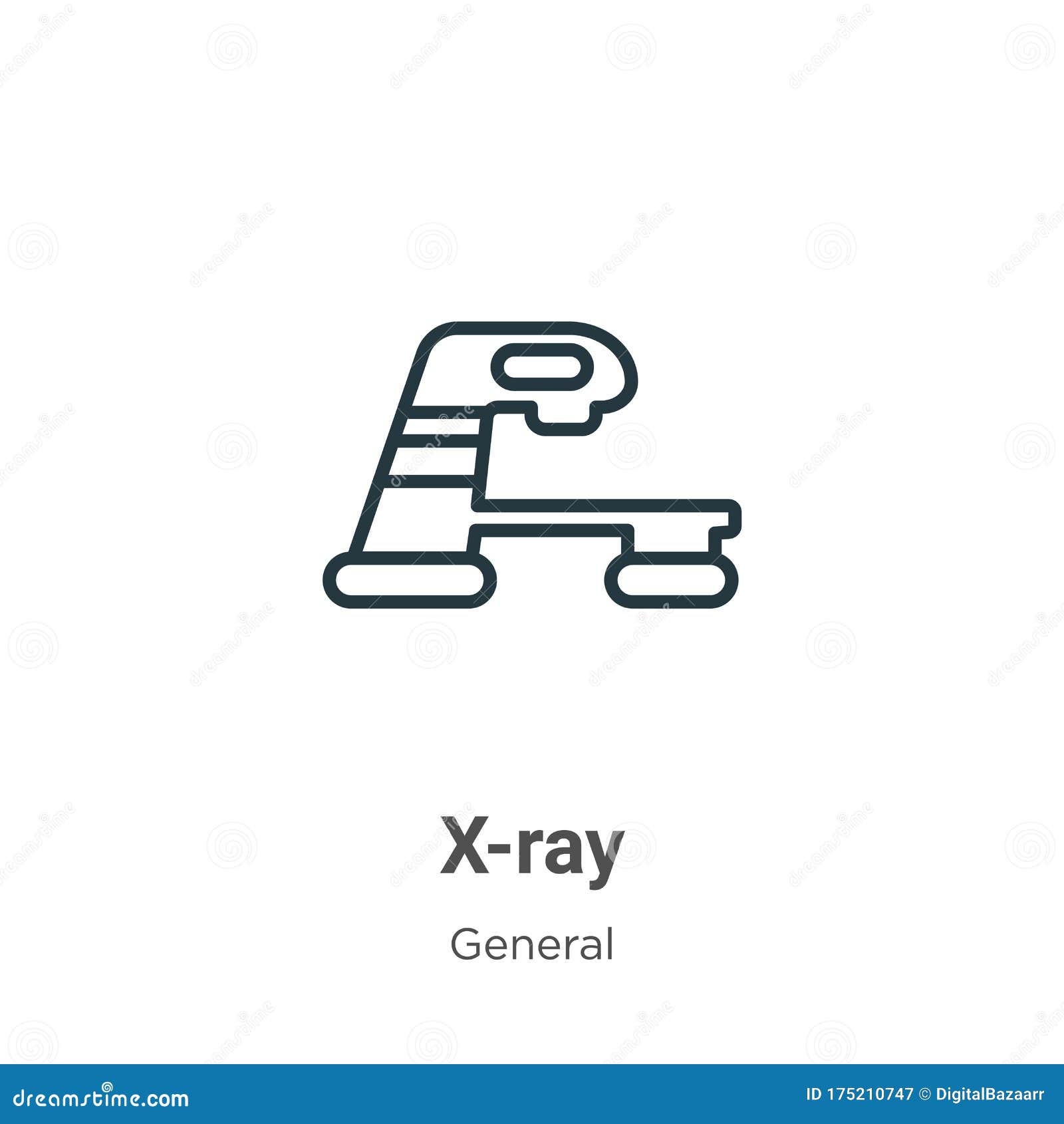 X-ray Outline Vector Icon. Thin Line Black X-ray Icon, Flat Vector ...