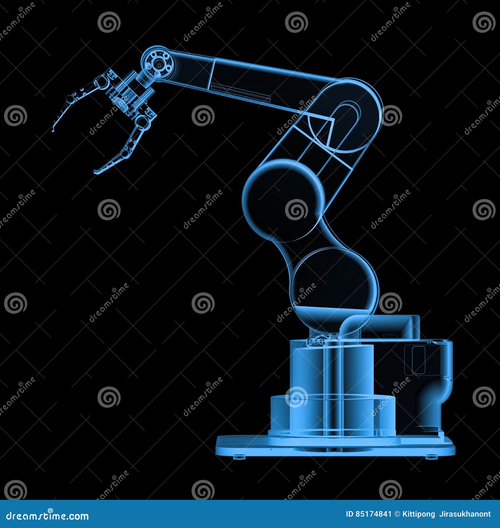 Robotic Arm With 3D Scanner. Automated Scanning. Royalty-Free Stock ...