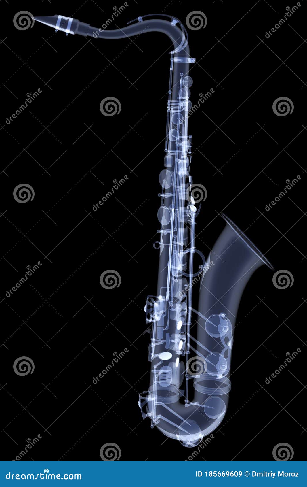 X-ray saxophone isolated stock illustration. Illustration of radiation ...