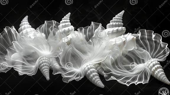X-ray Scan of a Pile of Seashells, Revealing the Shapes and Patterns of ...