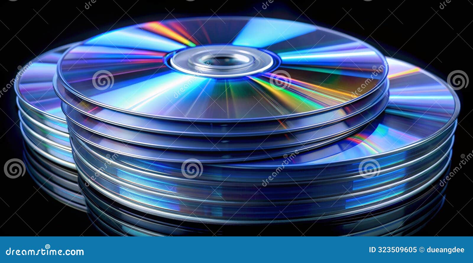 X Ray Scan of a Stack of CDs Revealing the Layers and Reflections AI ...