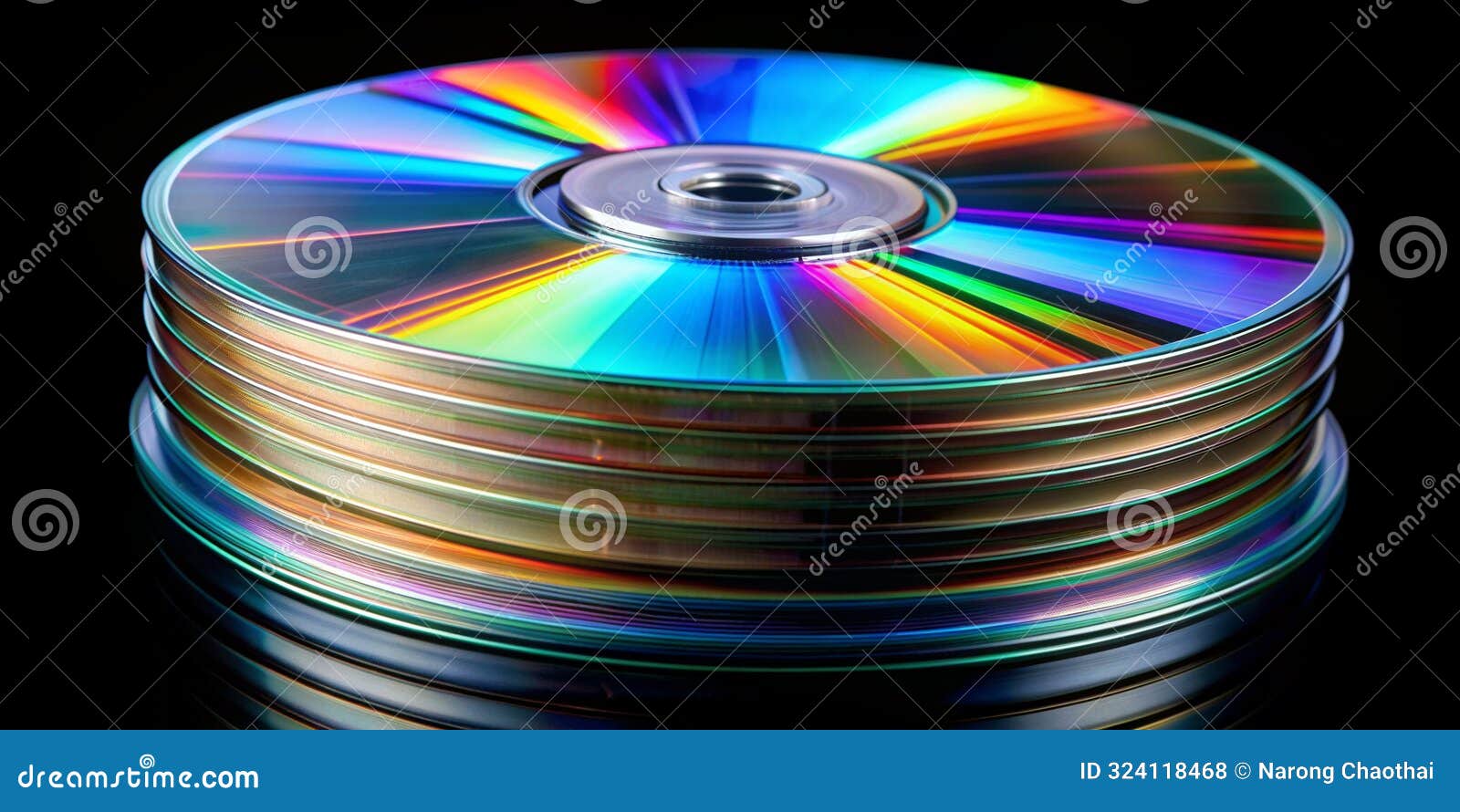 X Ray Scan of a Stack of CDs Revealing the Layers and Reflections AI ...