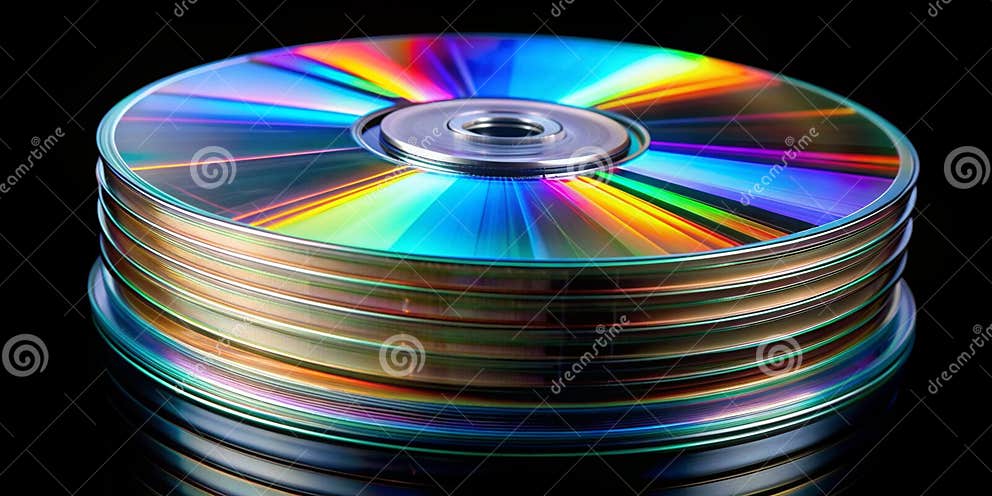 X Ray Scan of a Stack of CDs Revealing the Layers and Reflections AI ...