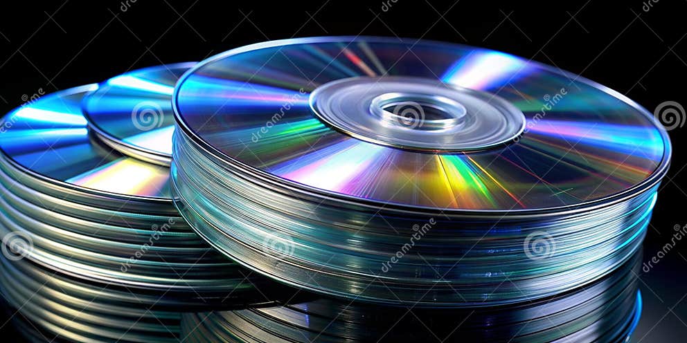 X Ray Scan of a Stack of CDs Revealing the Layers and Reflections ...