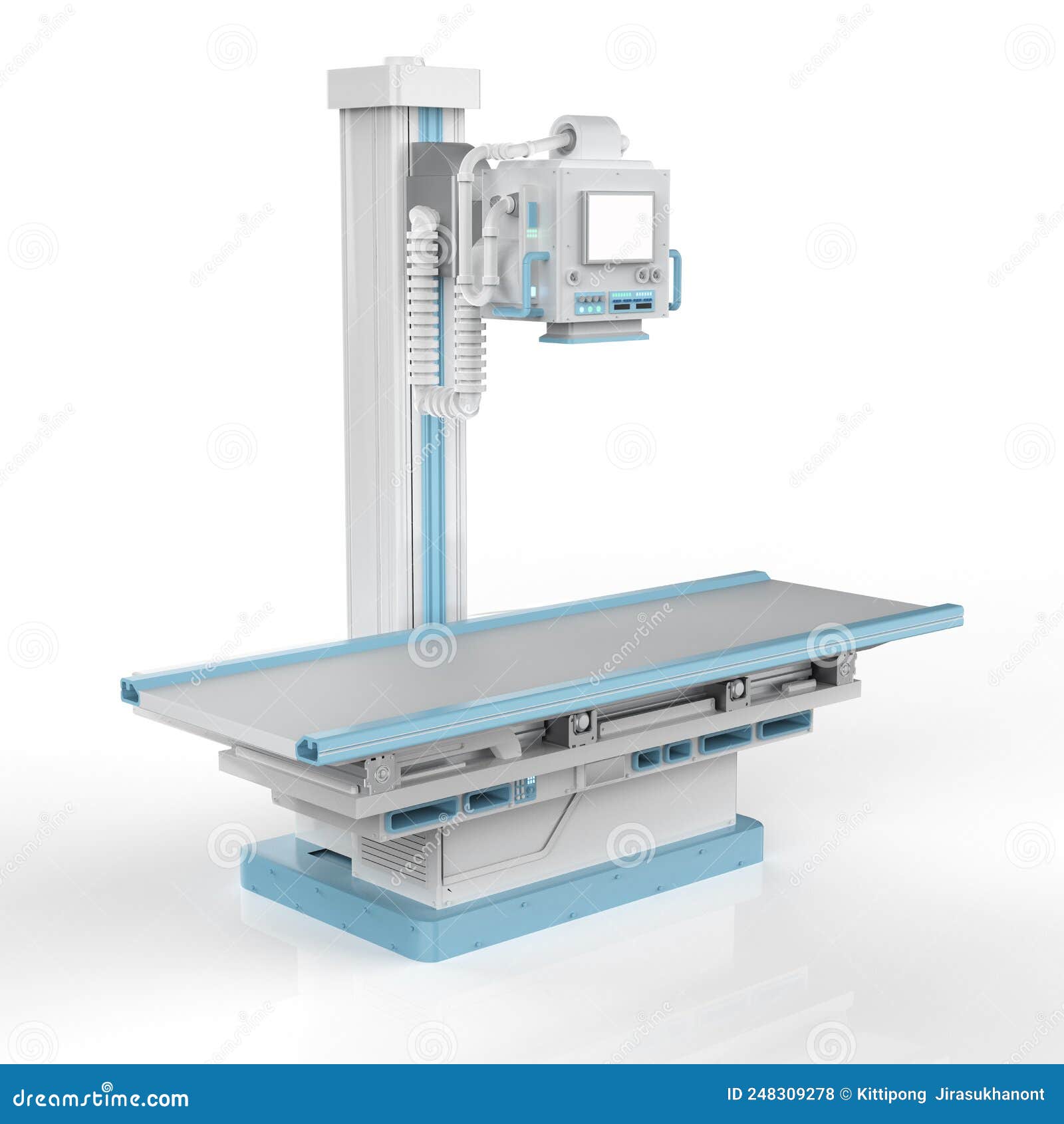 X-ray Scanner Machine for Radiology Treatment Stock Illustration ...