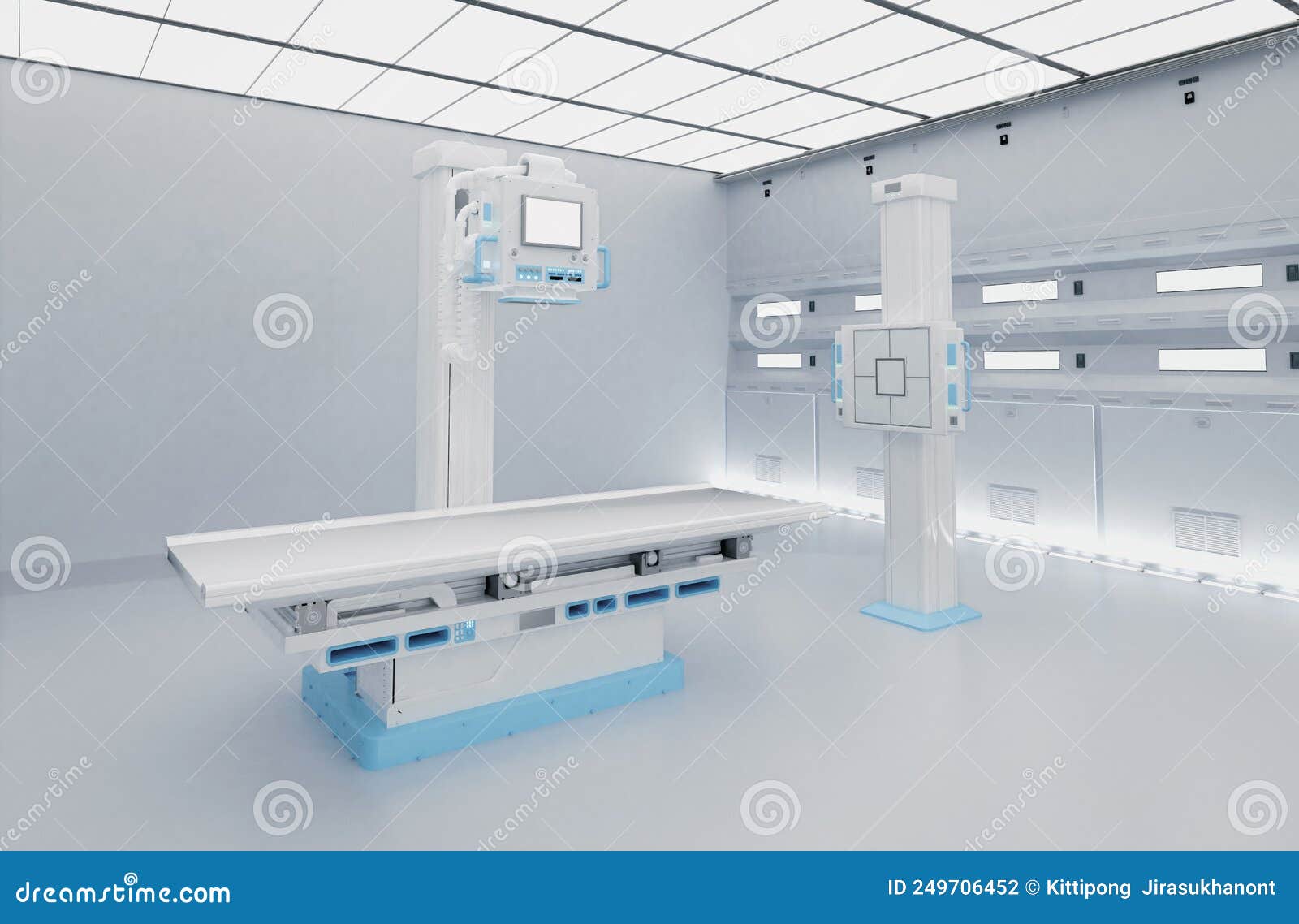 X-ray Scanner Machine for Radiology Treatment Stock Illustration ...