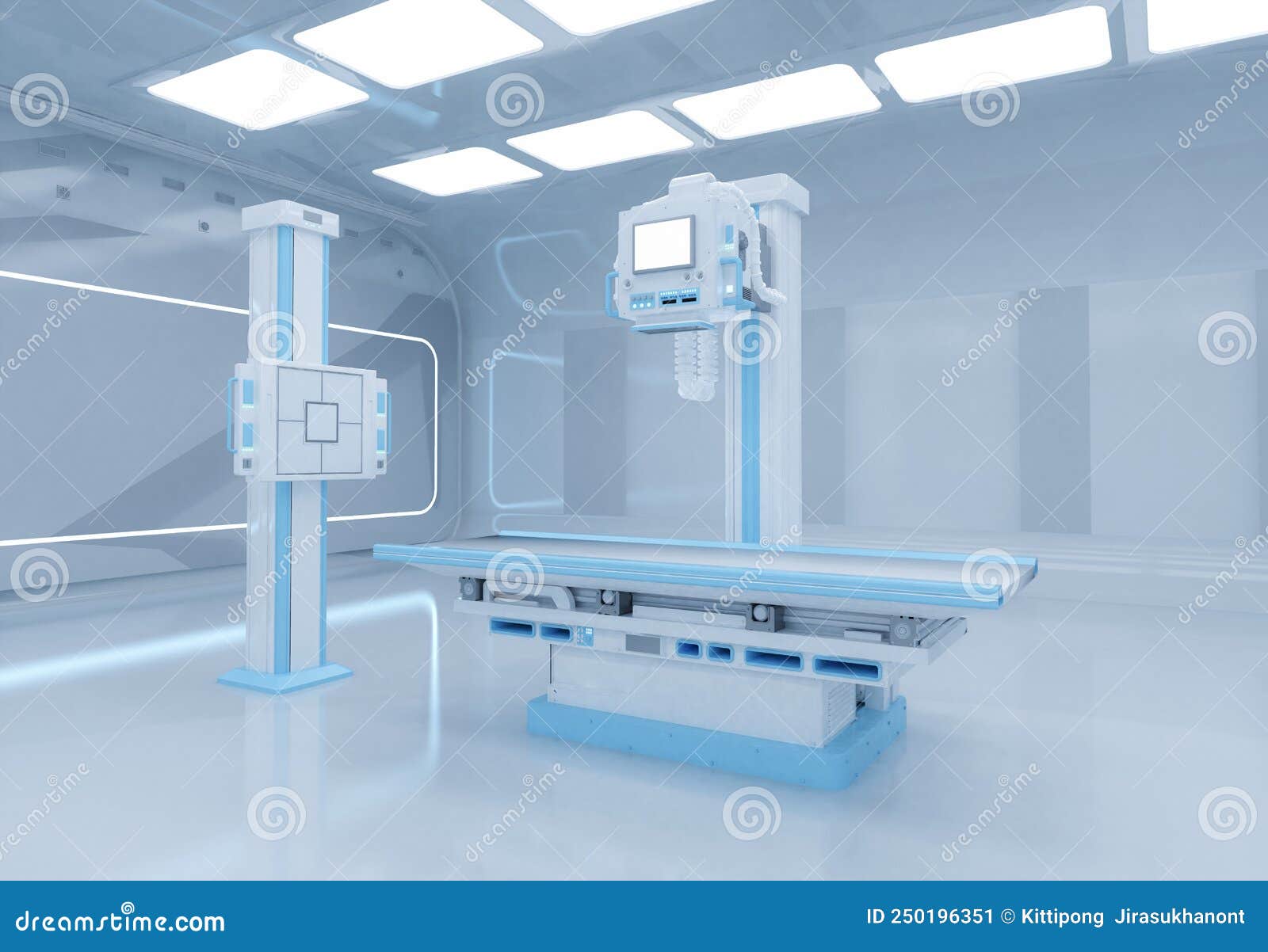 X-ray Scanner Machine for Radiology Treatment Stock Illustration ...