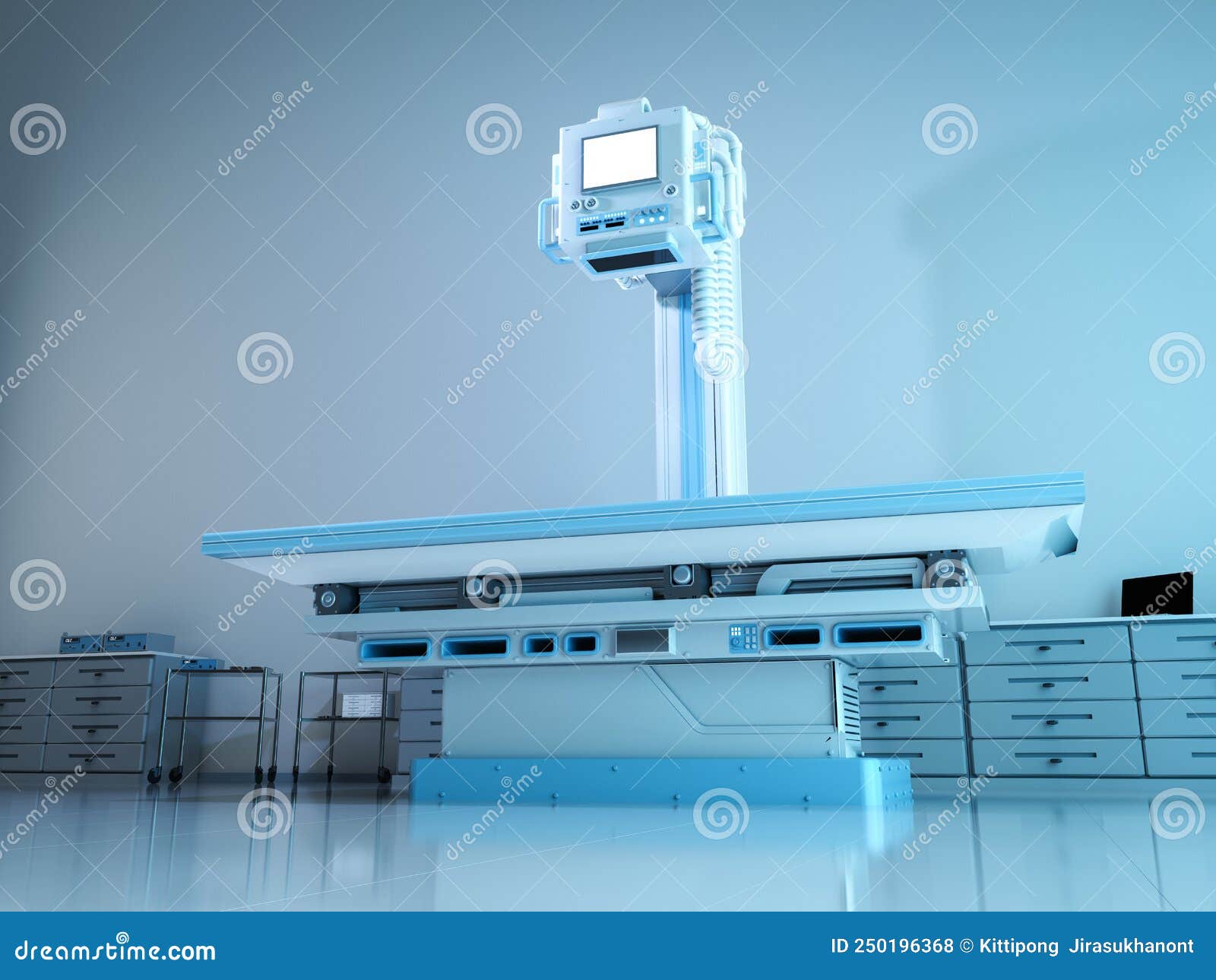 X-ray Scanner Machine for Radiology Treatment Stock Illustration ...
