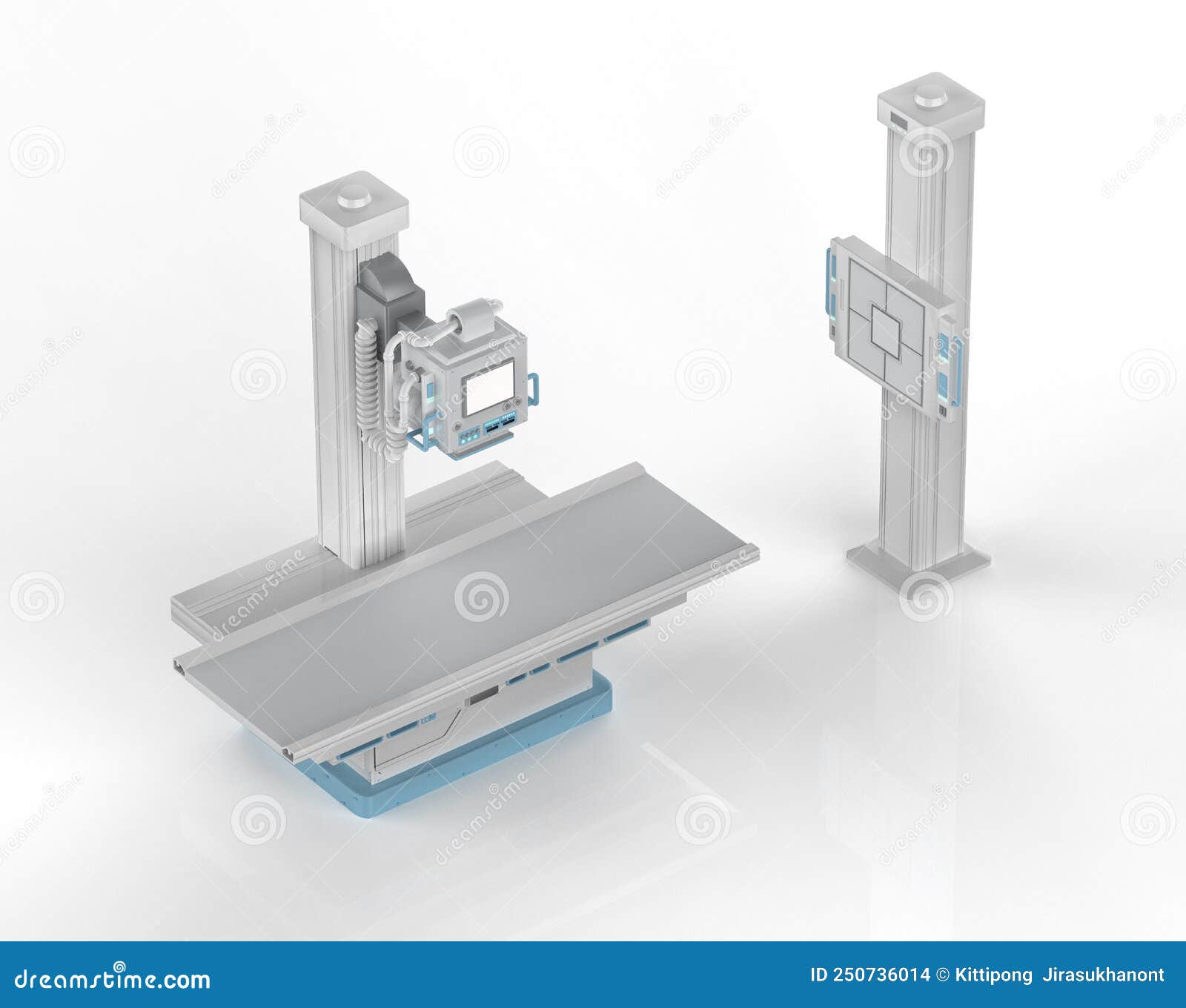 X-ray Scanner Machine for Radiology Treatment Stock Illustration ...