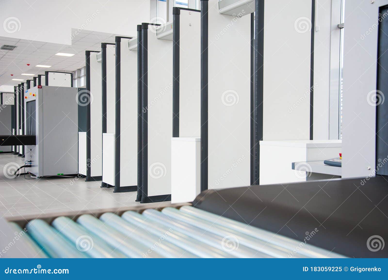X-ray Scanner at Security Checkpoint Stock Image - Image of xray ...