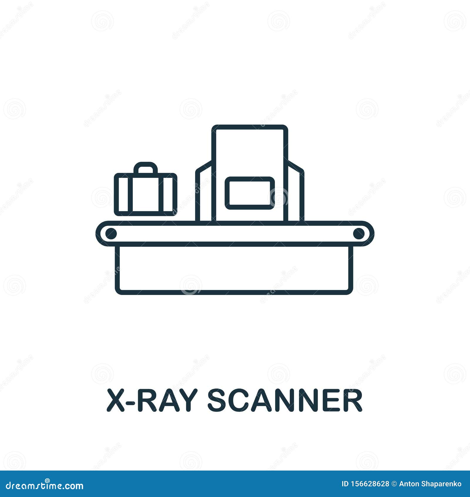 X-Ray Scanner Thin Line Icon. Creative Simple Design from Security ...