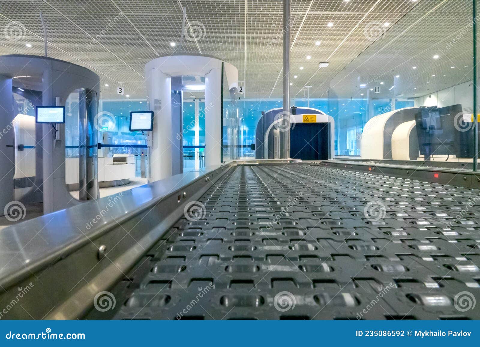 X-ray Scanners in Airport Security Checkpoint Stock Photo - Image of ...