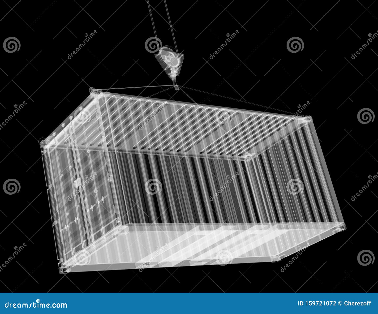 X-ray shipping container stock illustration. Illustration of ...