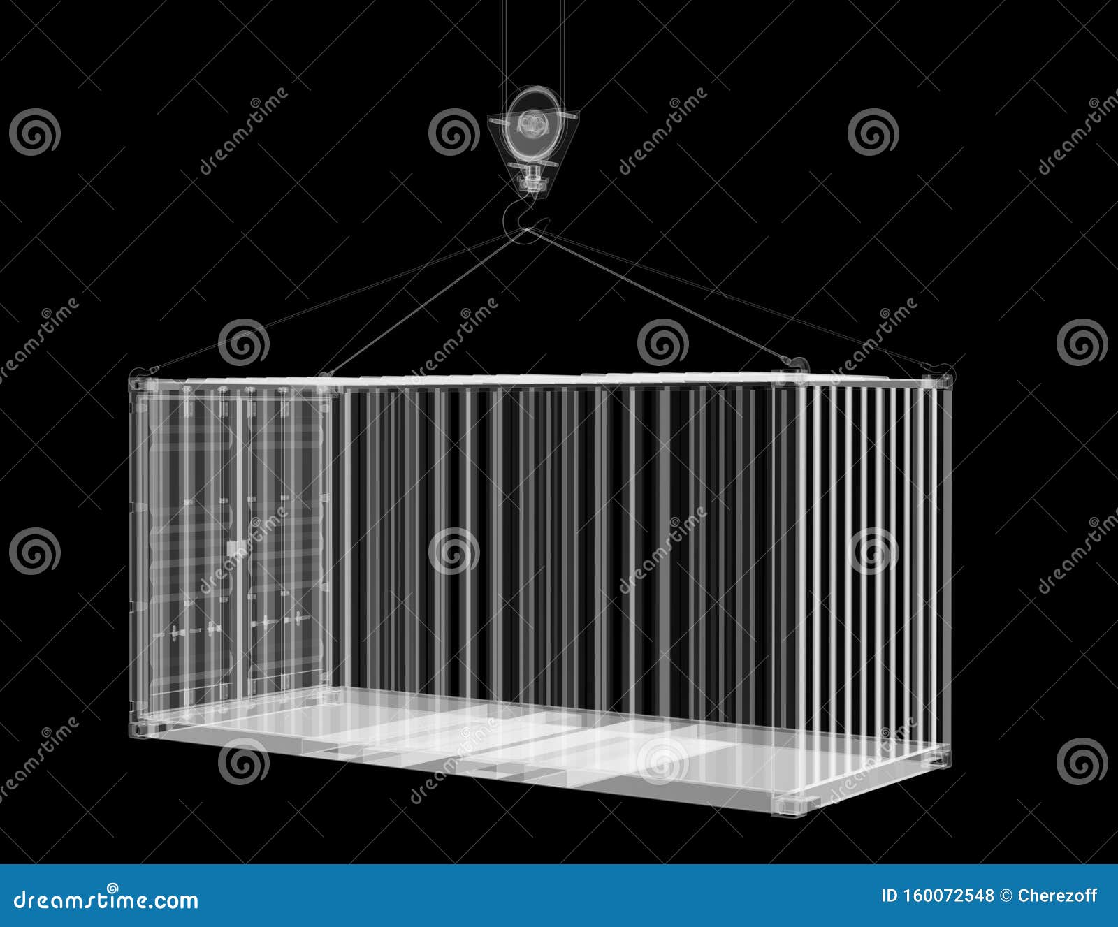 X-ray shipping container stock illustration. Illustration of heavy ...