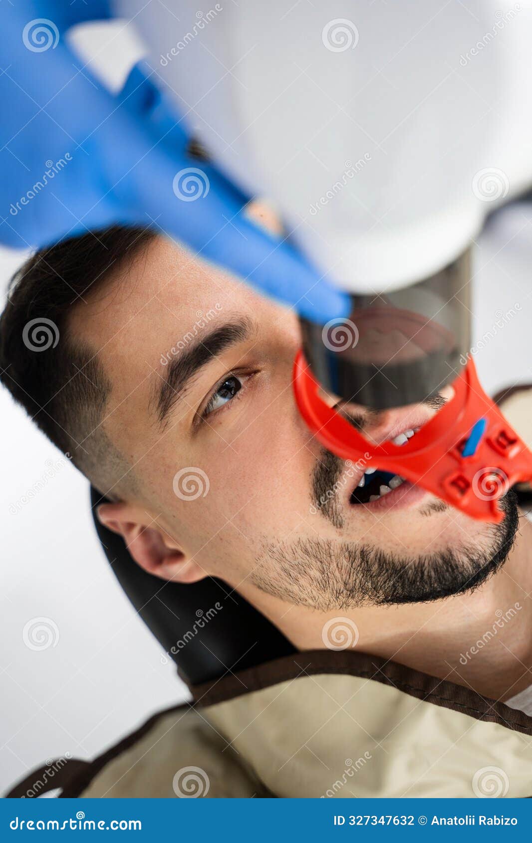 X-ray Teeth Scanning Process. Dentist Uses X-ray Hardware To Analyze ...