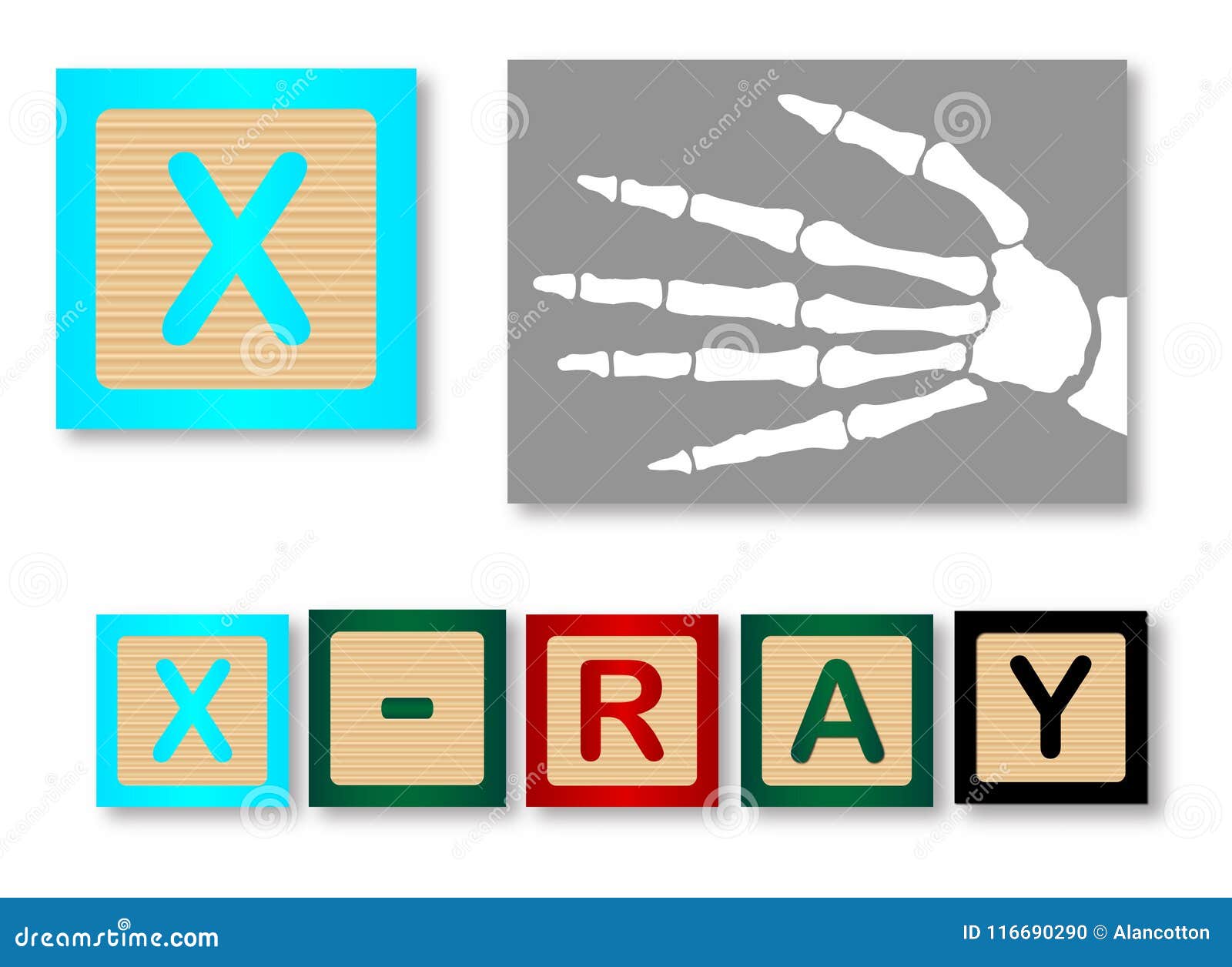 X is for X Ray stock vector. Illustration of children - 116690290