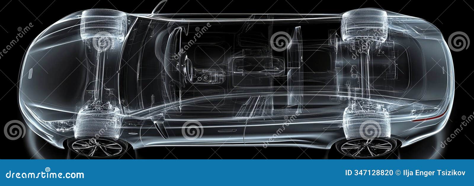 Car Chassis With Engine Of Luxury Brandless Sportcar Stock Photography ...