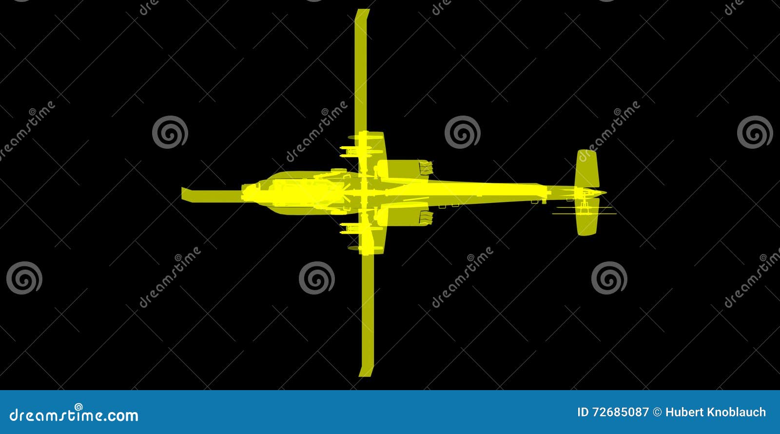 Apache Helicopter Top View