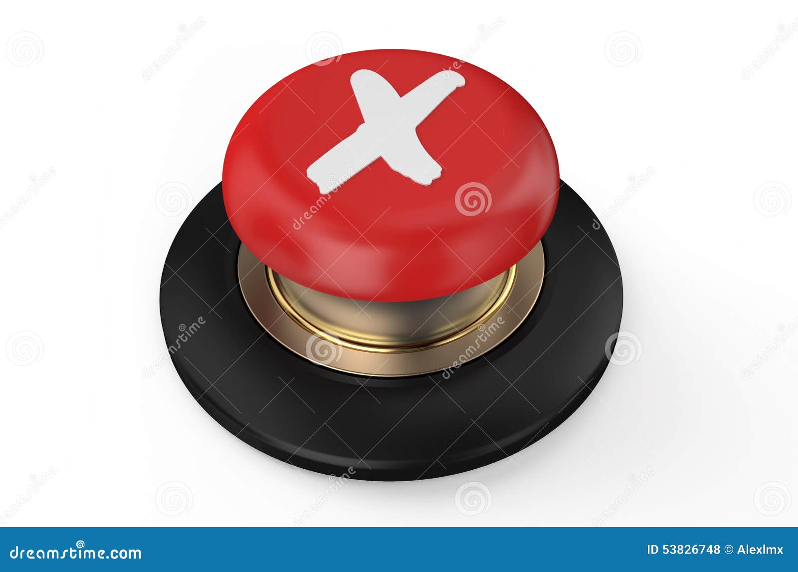 X red button stock illustration. Illustration of emergency - 53826748