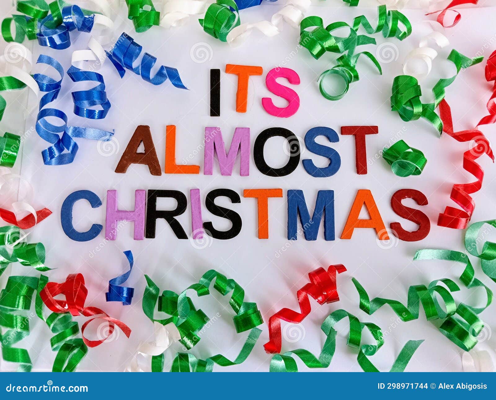 It S almost Christmas Message on a White Background Stock Photo - Image of christmas, texture ...