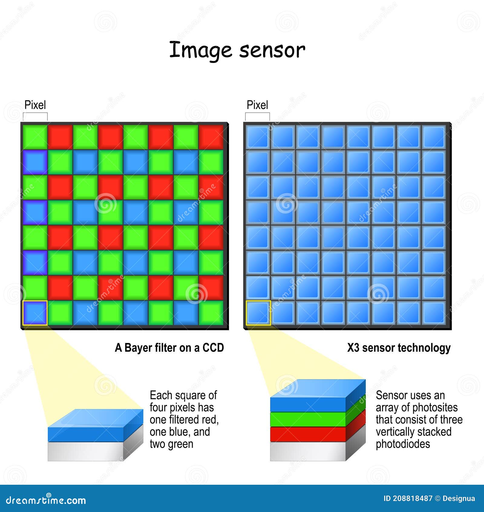 X3 Sensor Technology And Bayer Filter Cartoon Vector | CartoonDealer ... X3 Sensor Technology And Bayer Filter Cartoon Vector | CartoonDealer ...