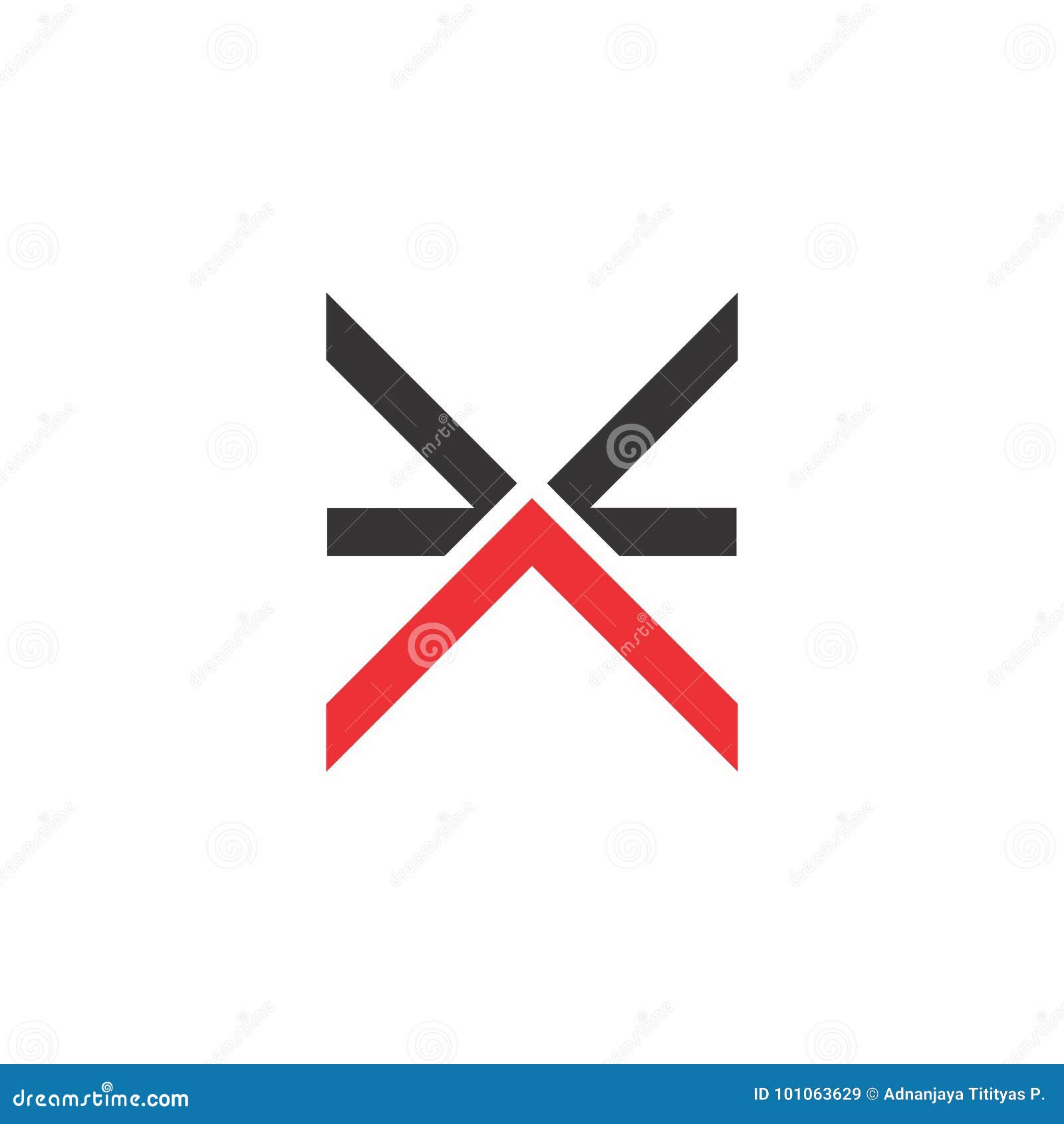 X shape abstract logo stock vector. Illustration of business - 101063629