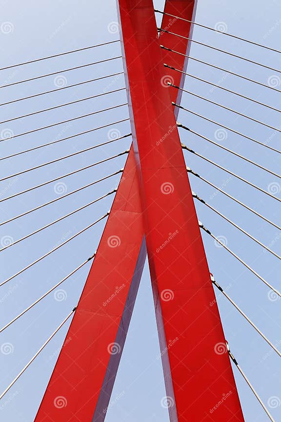 X in the Shape of a Cable-stayed Bridge,unique Stock Image - Image of ...