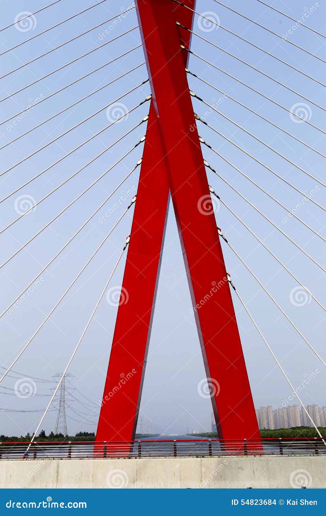 X in the Shape of a Cable-stayed Bridge Stock Photo - Image of ...