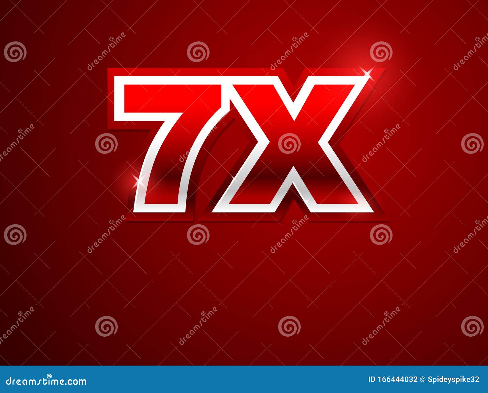 7x sign in red background stock vector. Illustration of creative ...