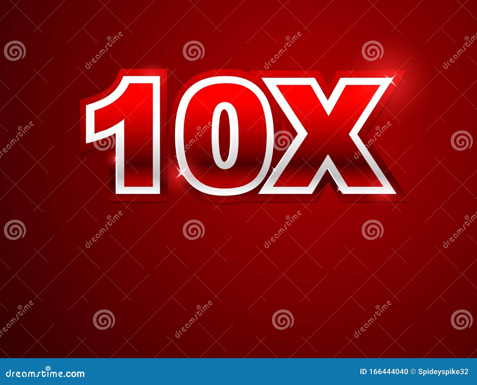 10x Sign In Red Background Vector Illustration | CartoonDealer.com ...
