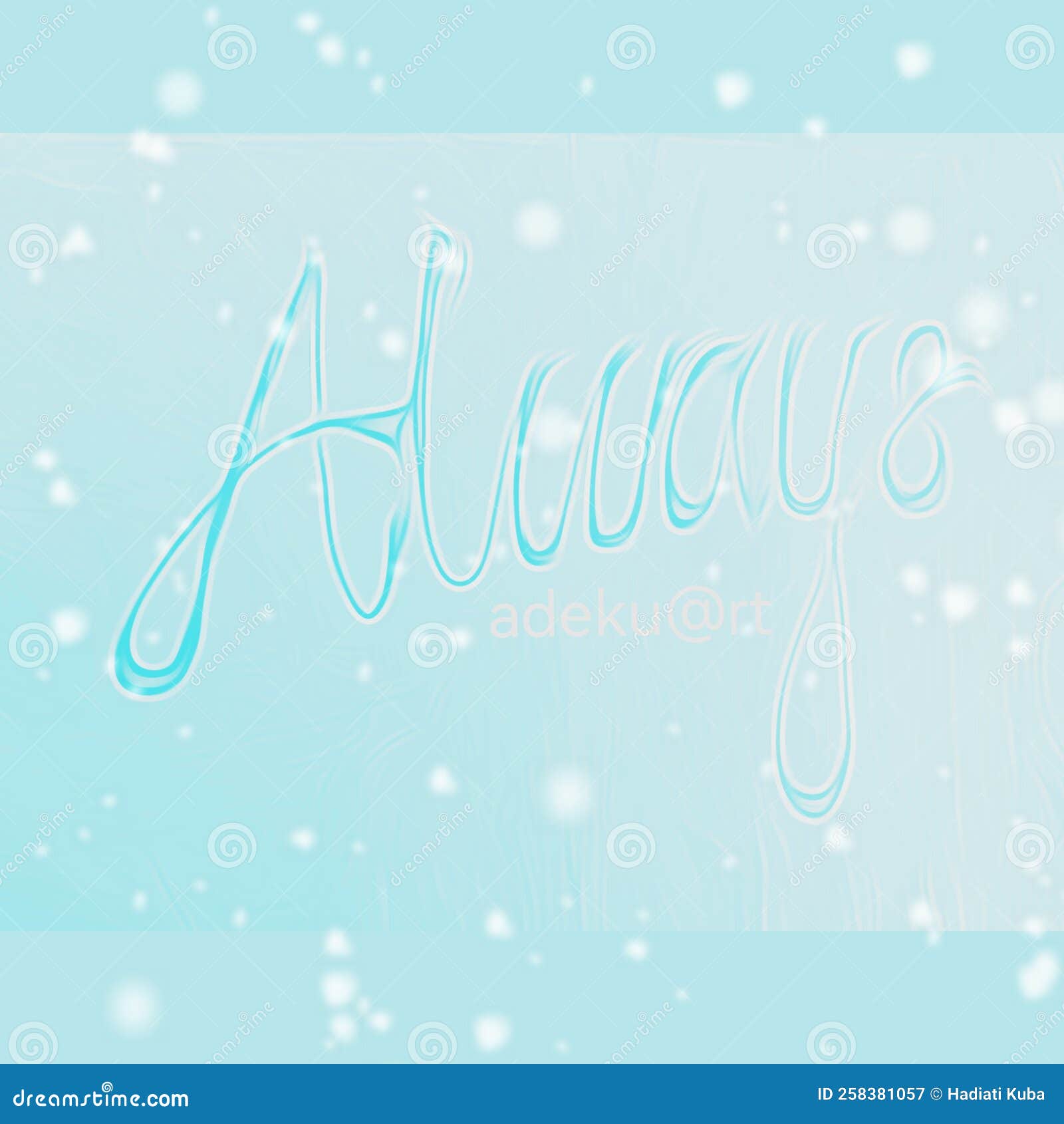 "always" Simple Lettering in Blue Color. Stock Illustration ...