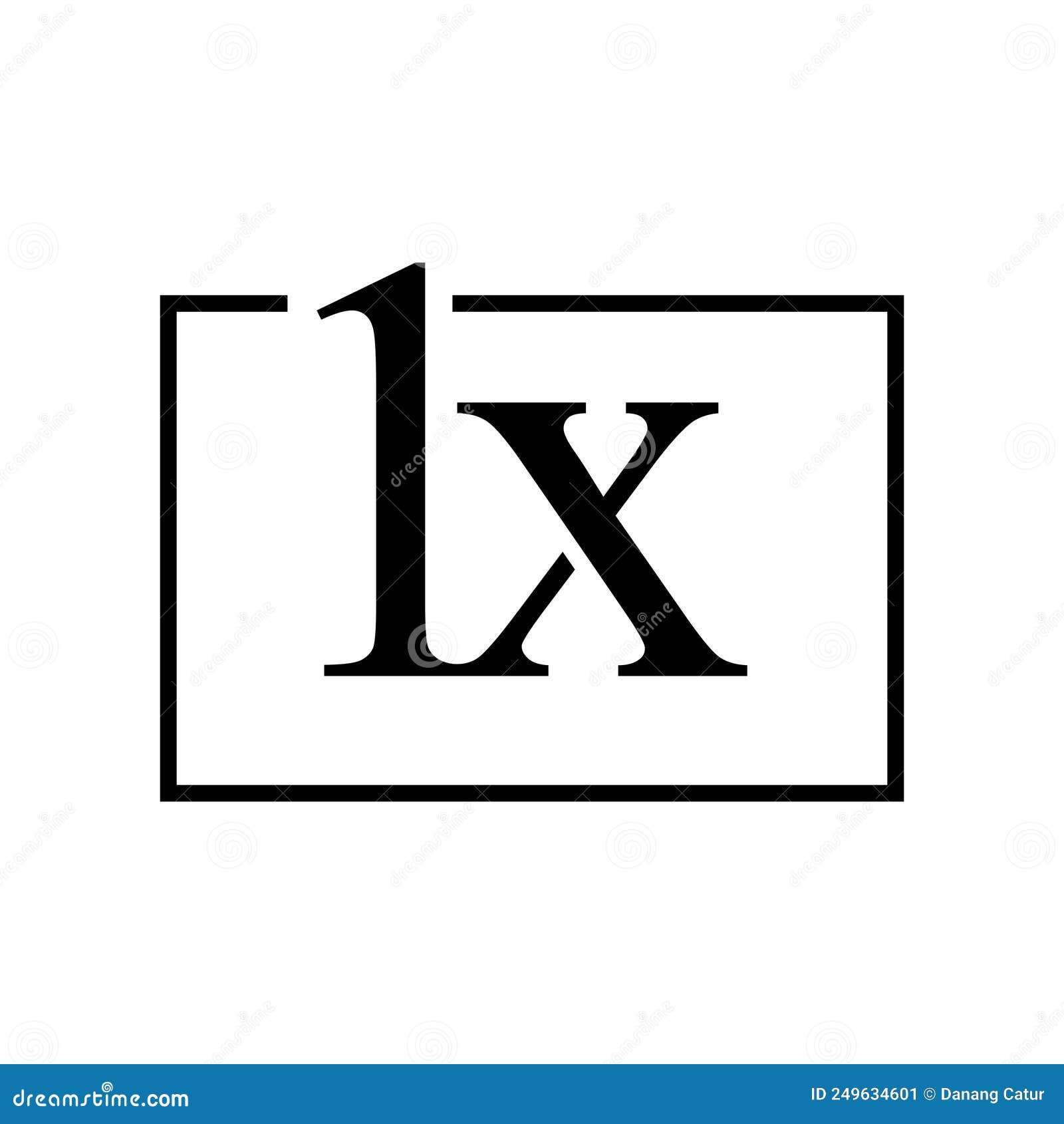 1x square logo stock vector. Illustration of design - 249634601