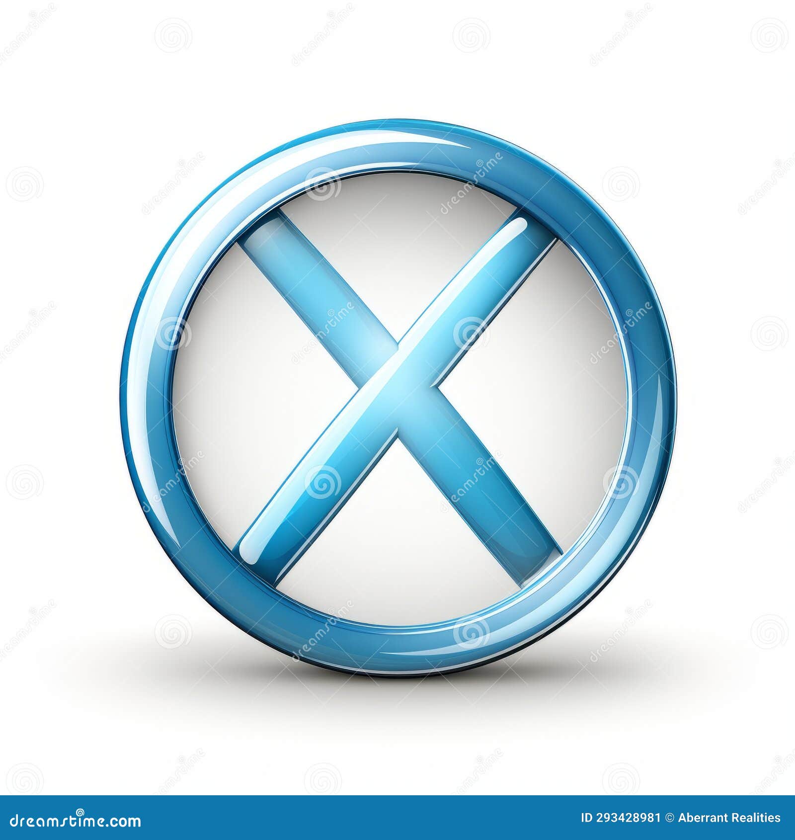 An X Symbol on a White Background Stock Illustration - Illustration of ...