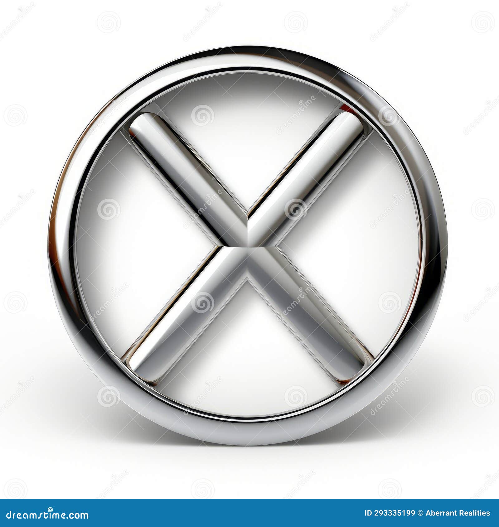 An X Symbol on a White Background Stock Illustration - Illustration of ...
