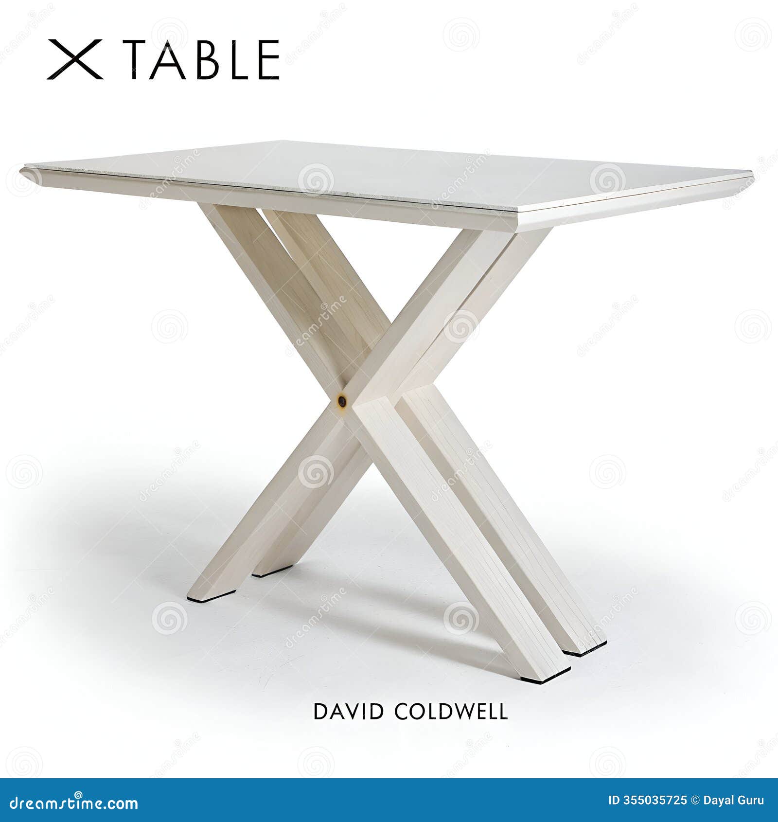 X Table by David Coldwell Isolated on White Background Stock Image ...