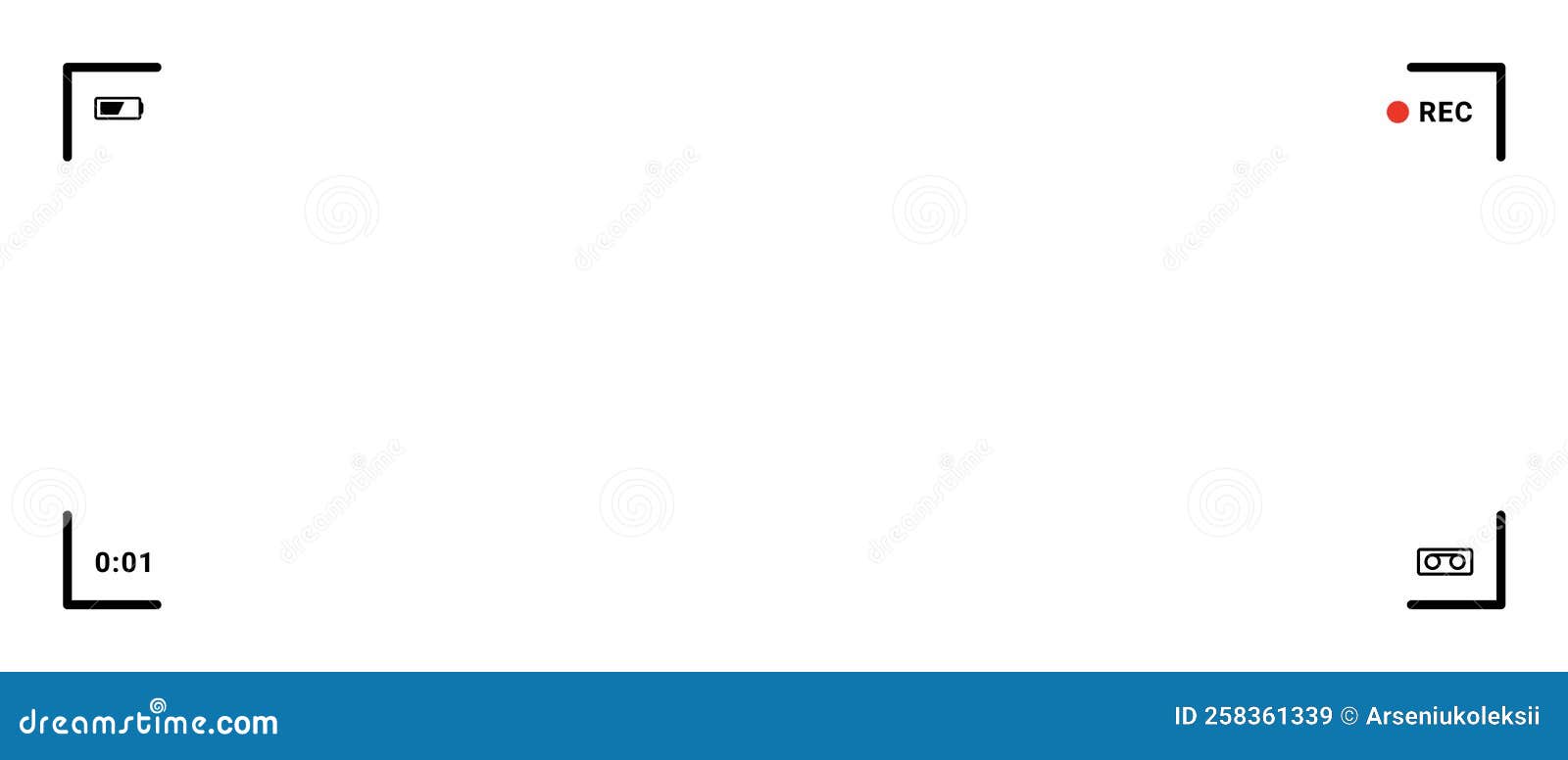 21x9 Ultrawide Camera Video Frame. Camcorder Ui Overlay. Videocamera ...