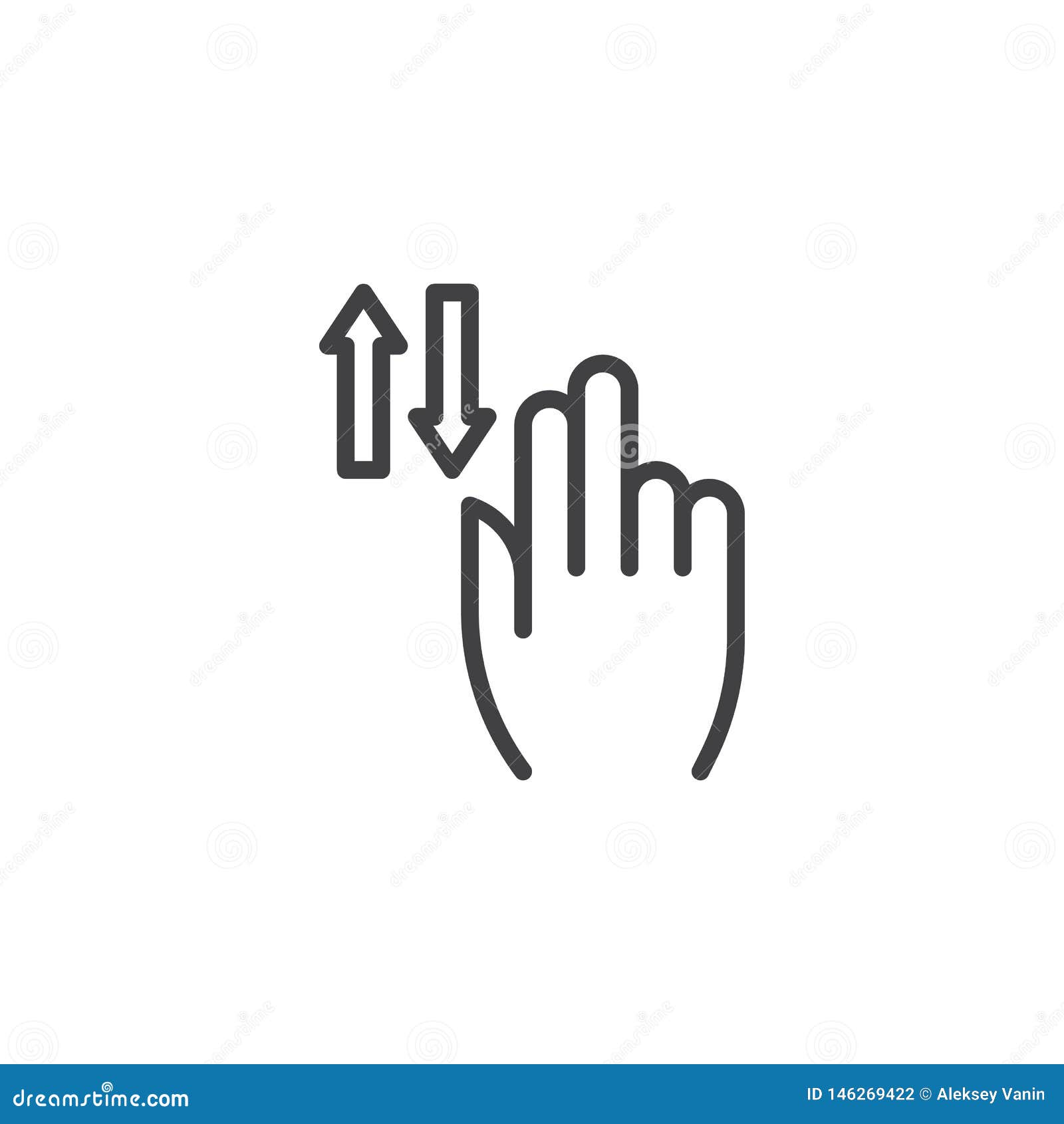 Vertical Scroll Bar Beveled Buttons Vector Illustration | CartoonDealer ...