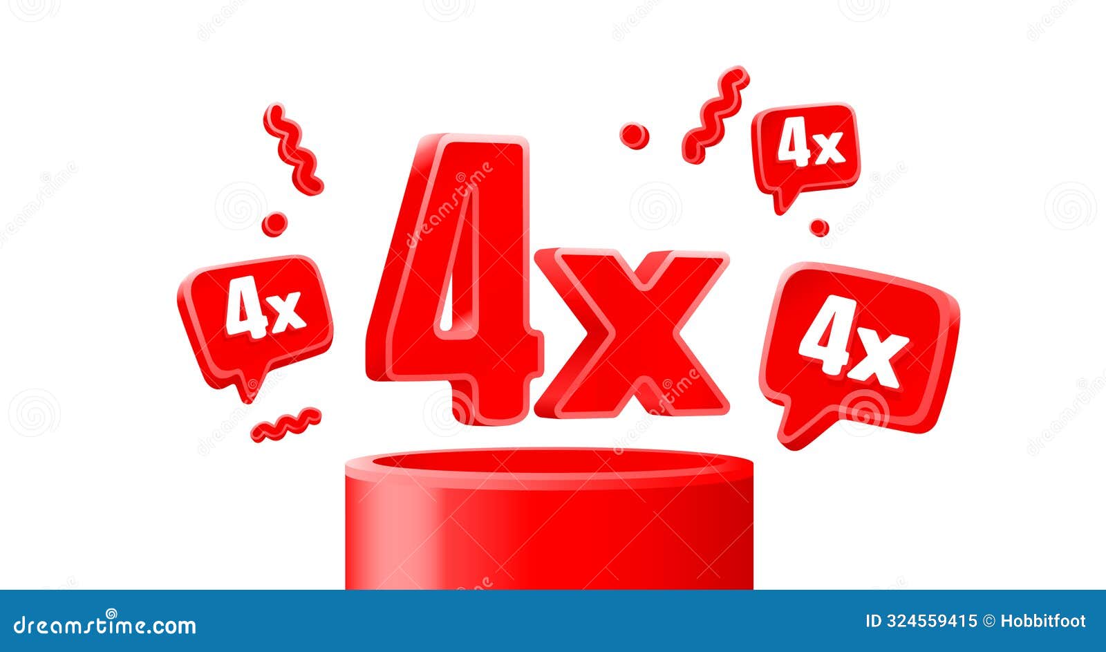 4x Winner Banner, Promotion Flyer, Prize Label. Vector Illustration ...