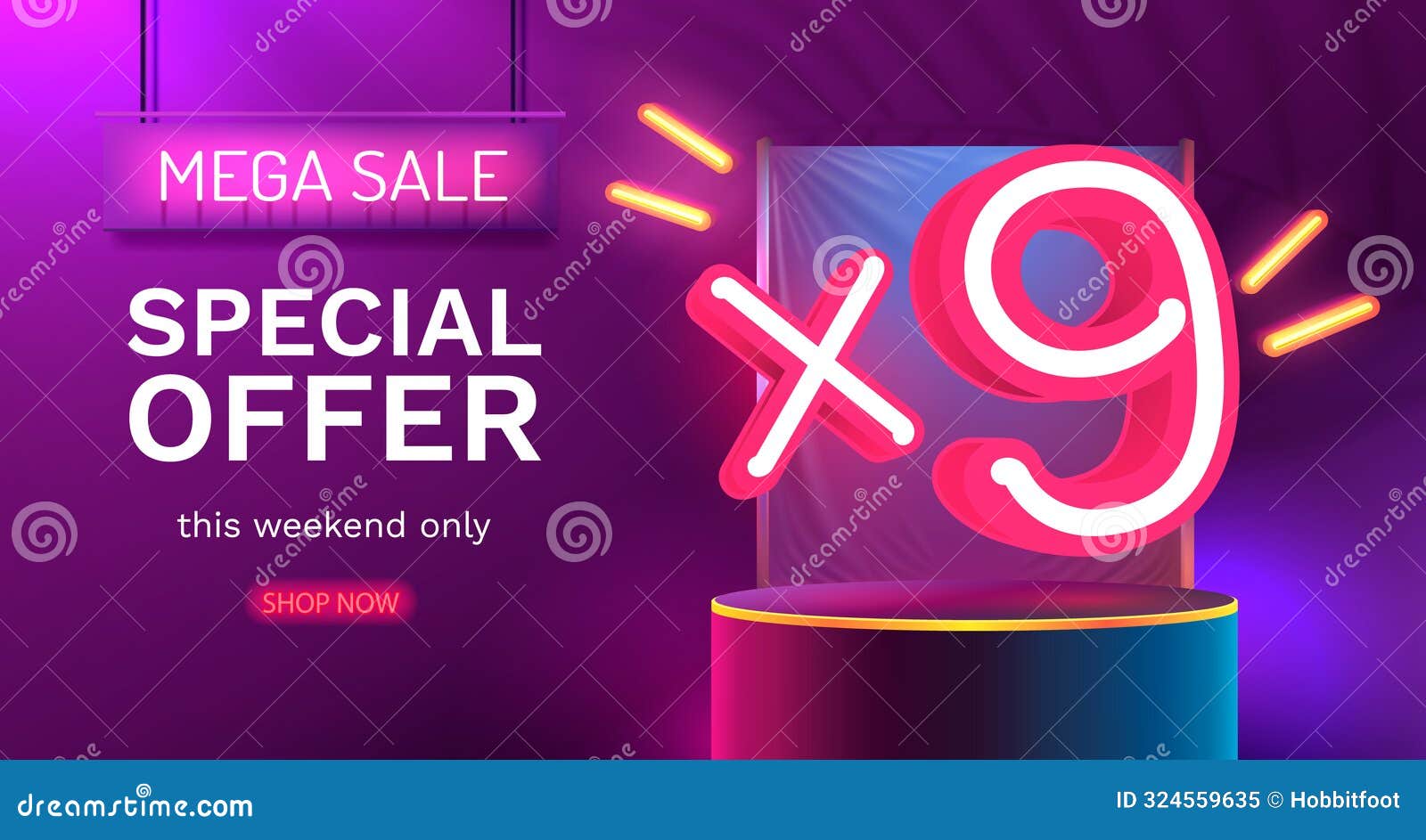 9x Winner Banner, Promotion Flyer, Prize Label. Vector Illustration ...