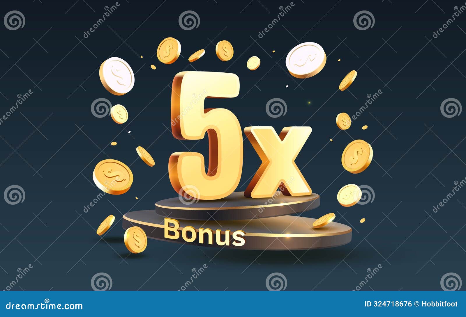 5x Winner Banner, Promotion Flyer, Prize Label. Vector Illustration ...