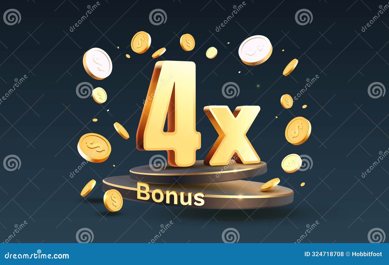 4x Winner Banner, Promotion Flyer, Prize Label. Vector Illustration ...