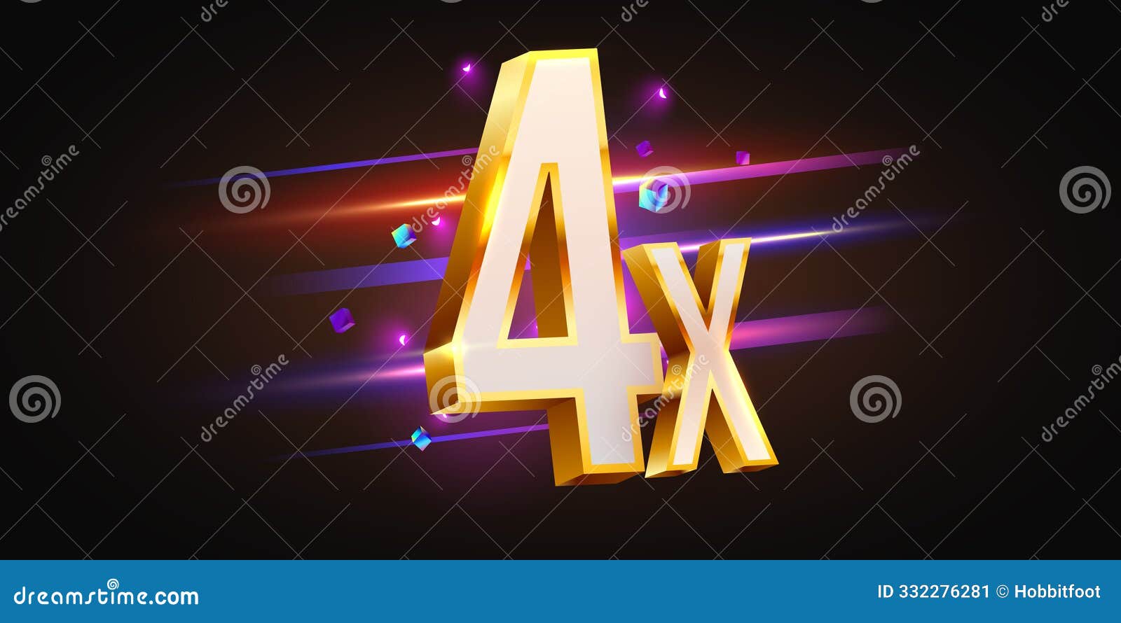 4x Winner Banner, Promotion Flyer, Prize Label. Stock Illustration ...