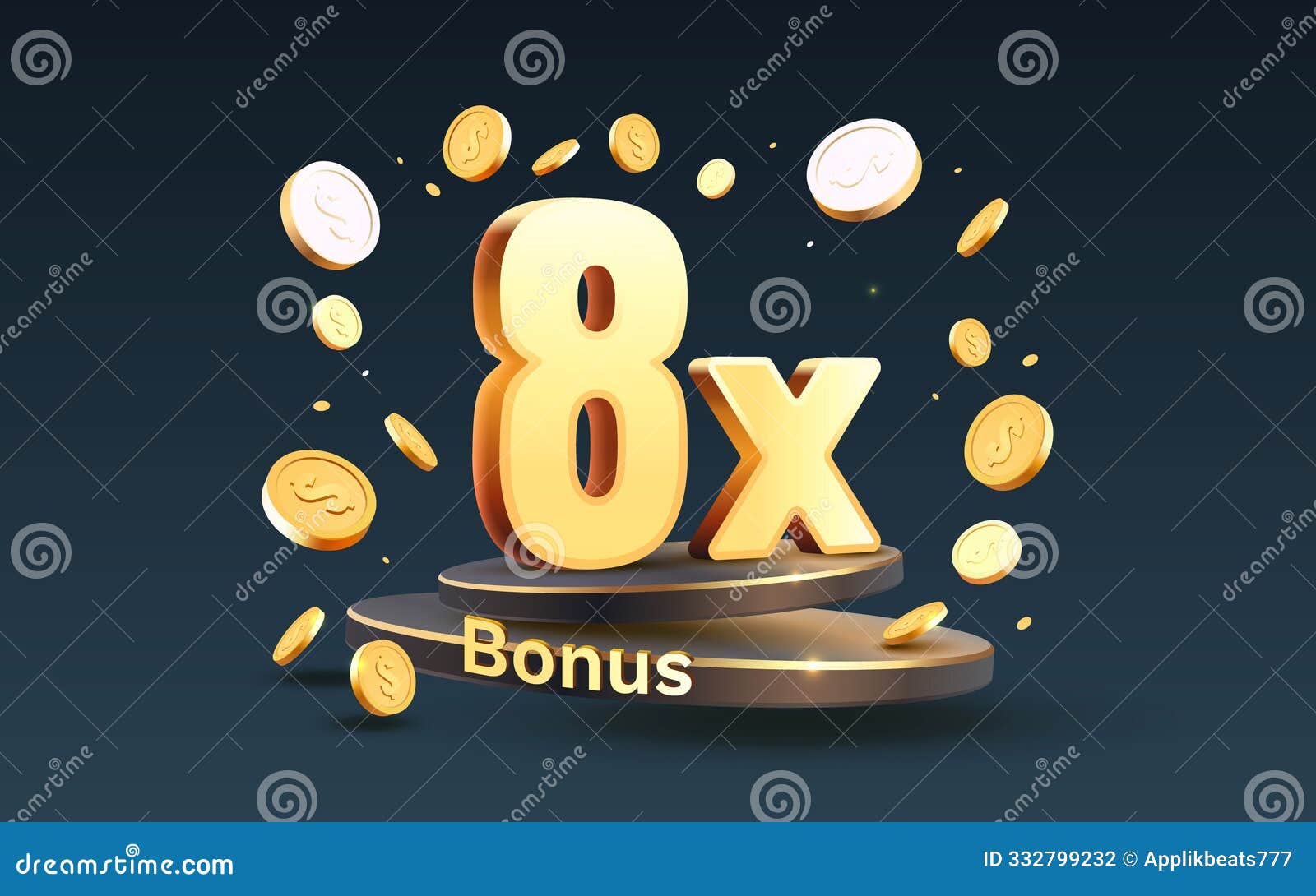 8x Winner Banner, Promotion Flyer, Prize Label. Vector Illustration ...