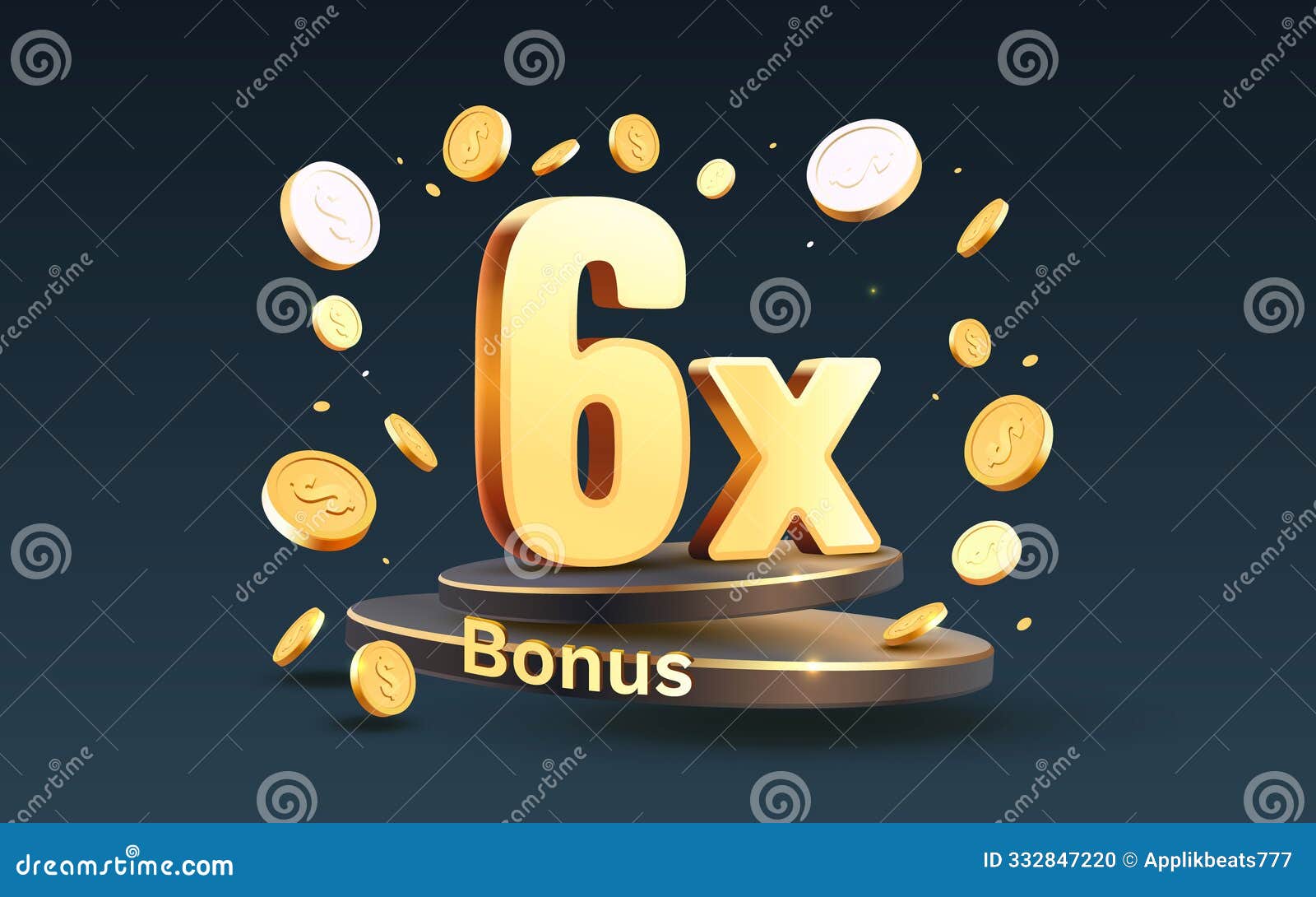 6x Winner Banner, Promotion Flyer, Prize Label. Vector Illustration ...