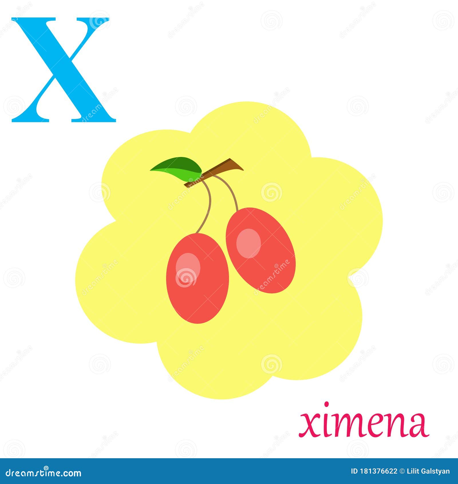 X is for Ximena Illustration Alphabet Stock Vector - Illustration of ...
