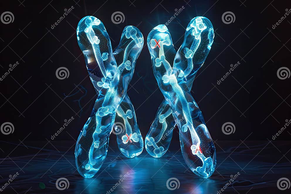 X and Y DNA double helixes stock photo. Image of genome - 326670902