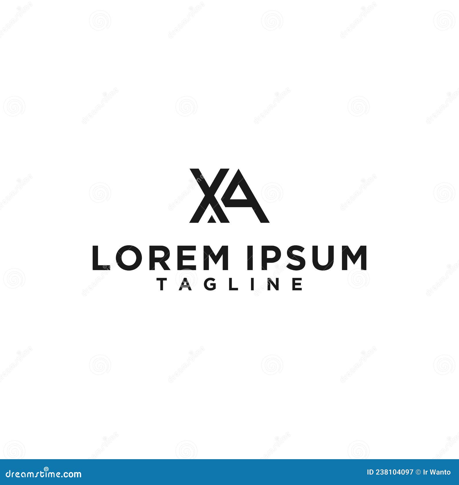 Xa or Xa Monogram Logo Design Stock Vector - Illustration of design ...